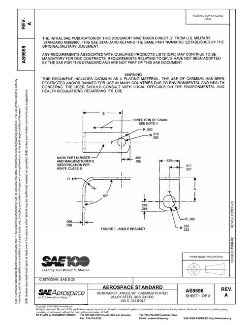 SAE AS9598A PDF - SAE Standards Download