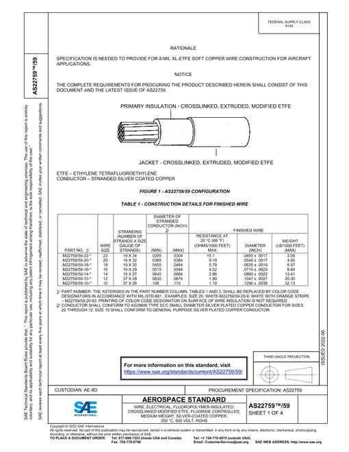 SAE AS22759/59 PDF - SAE Standards Download