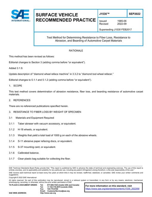 SAE J1530_202209 PDF - SAE Standards Download