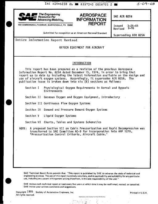SAE AIR 825B PDF - SAE Standards Download